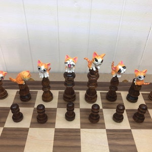 Tiger King Cat Chess Set - Etsy