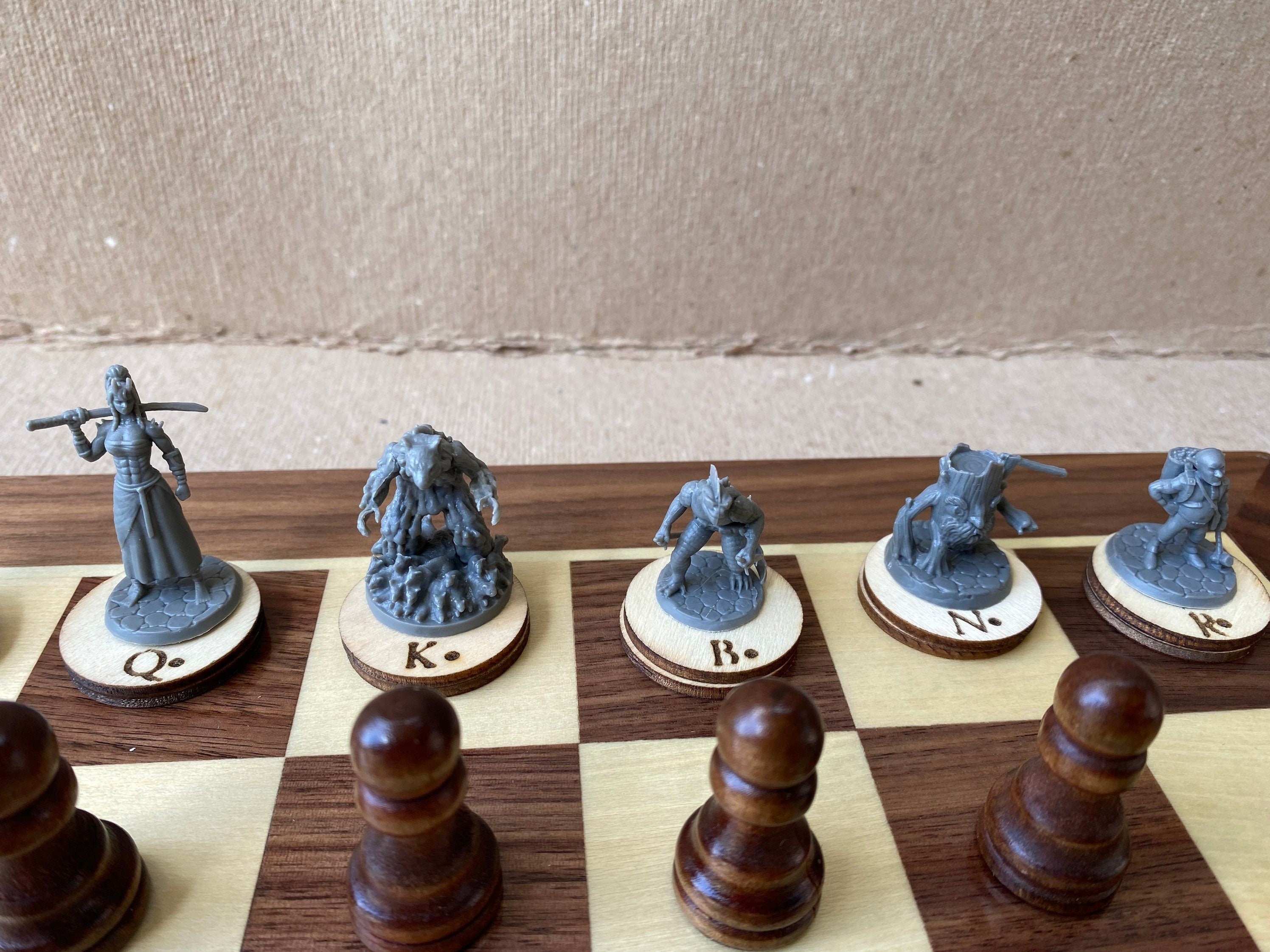 Dnd Grey Purple 2 Chess Set - Etsy