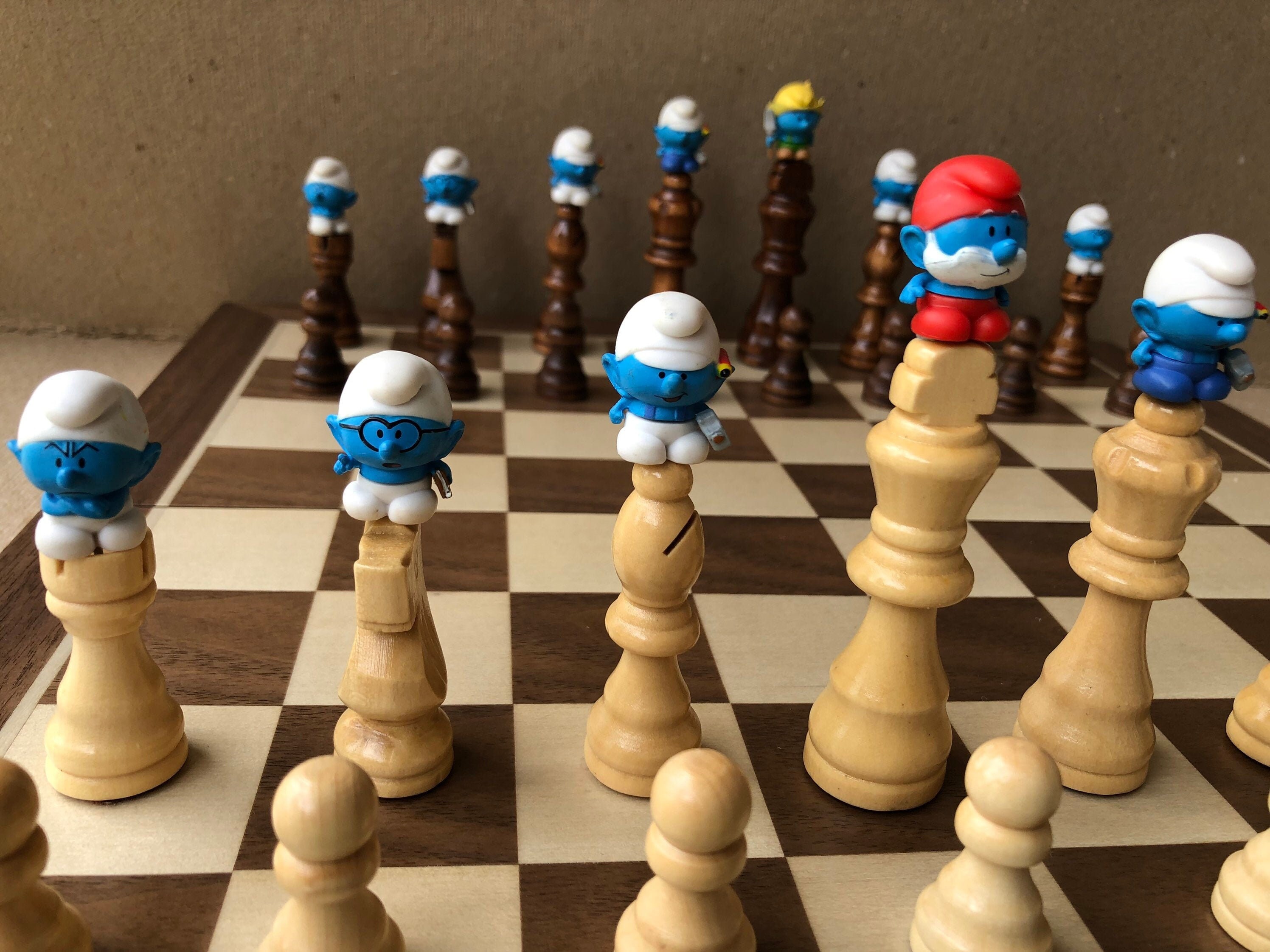 Smurfs Chess Set No. 2 - Etsy