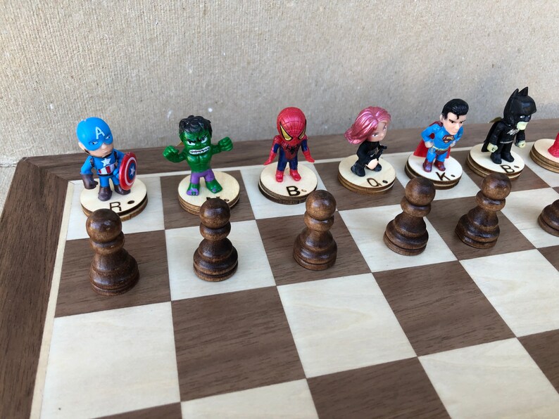 Super Hero Chess Set - Etsy