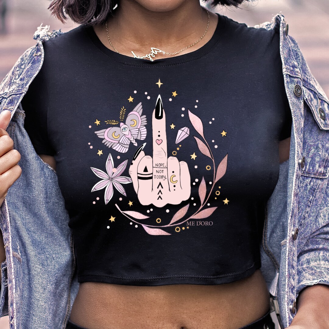 Witch Crop Top Pastel Goth Top Witch Aesthetic Witchy Hands Crystal ...
