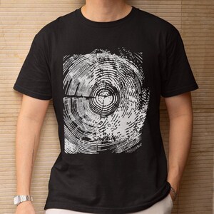 Tree Rings Shirt, Nature Shirt, Enviromental Mens Tshirt, Fingerprint ...