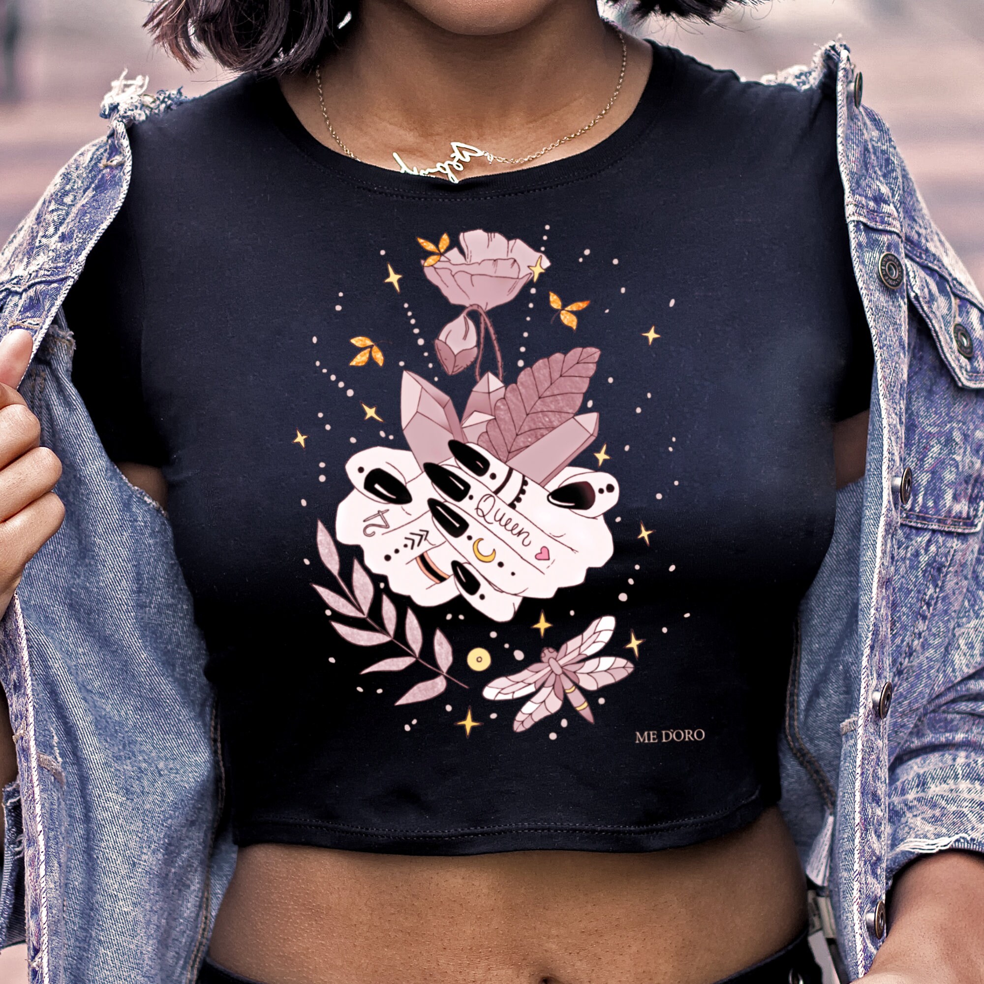 Witch crop top Pastel goth top Witch aesthetic Witchy hands | Etsy