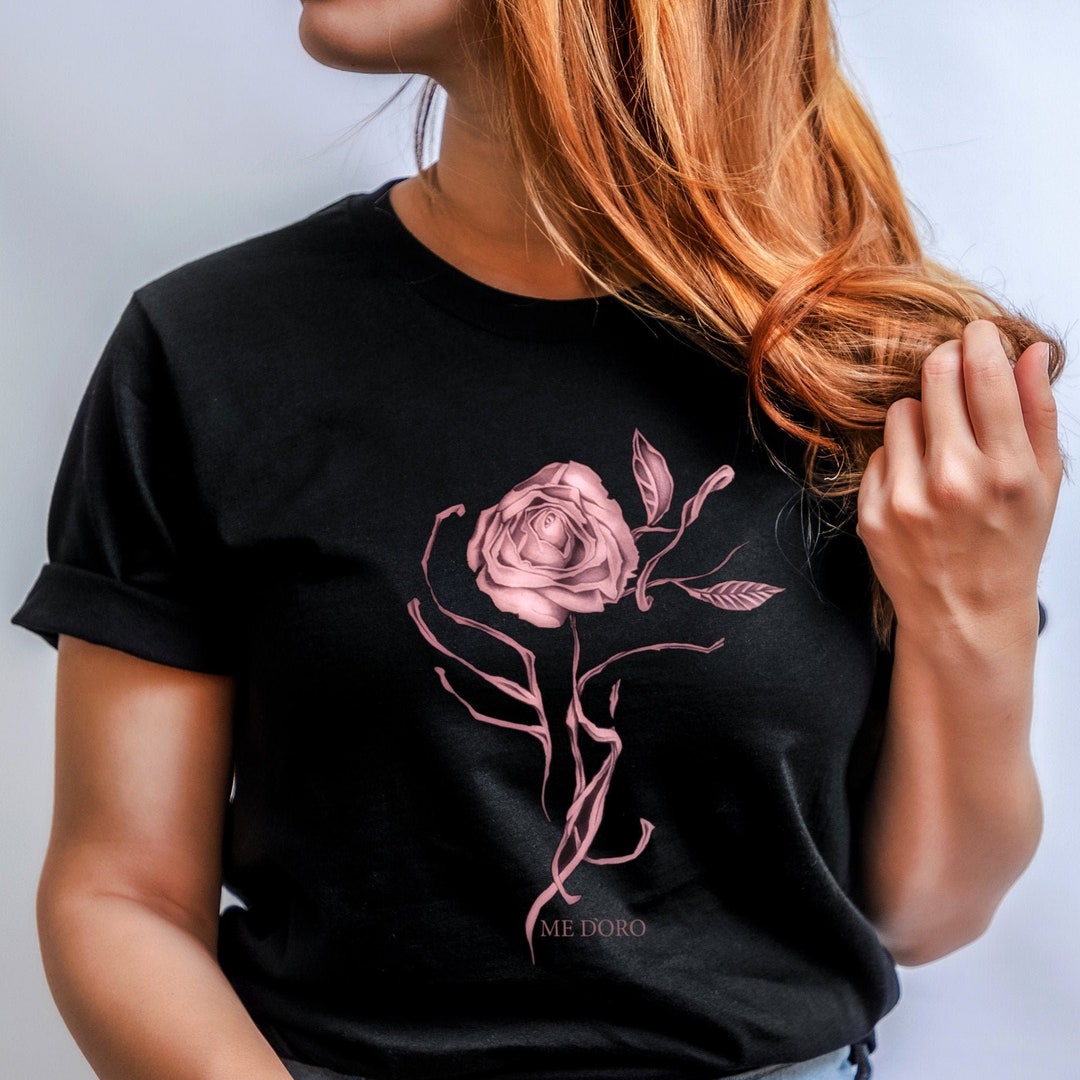 Pastel Goth Rose Rib Cage T-shirt: Floral Anatomy Alt Clothes - Etsy