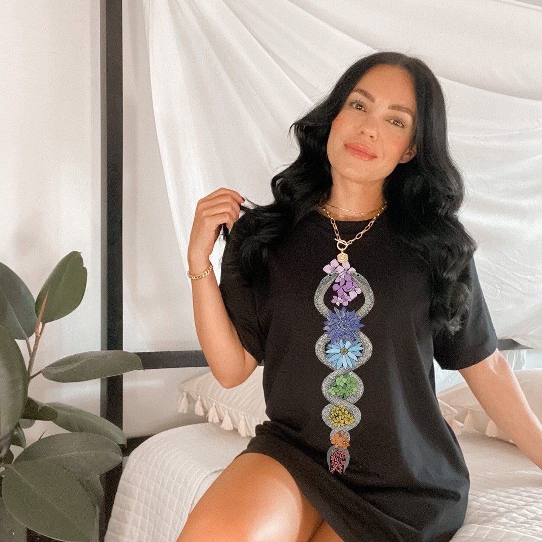 Kundalini Rising 7 Chakras Shirt, Spiritual Serpents Tee, Kundalini ...