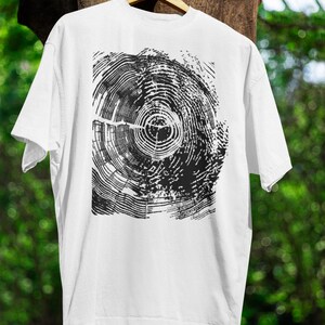 Tree Rings Shirt, Nature Shirt, Enviromental Mens Tshirt, Fingerprint ...
