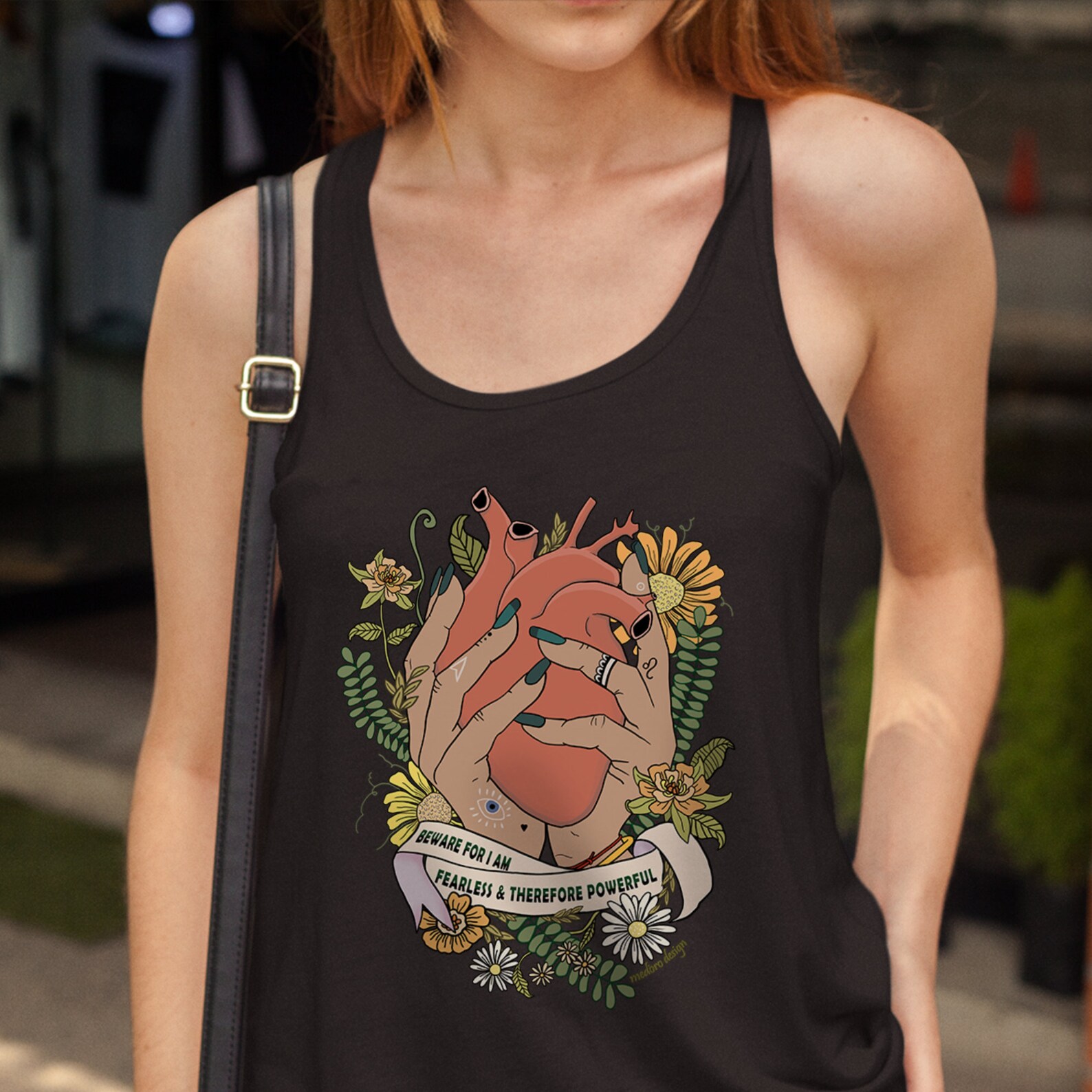 Fearless Powerful Tank Top Anatomical Heart Witchy Hand Tank - Etsy