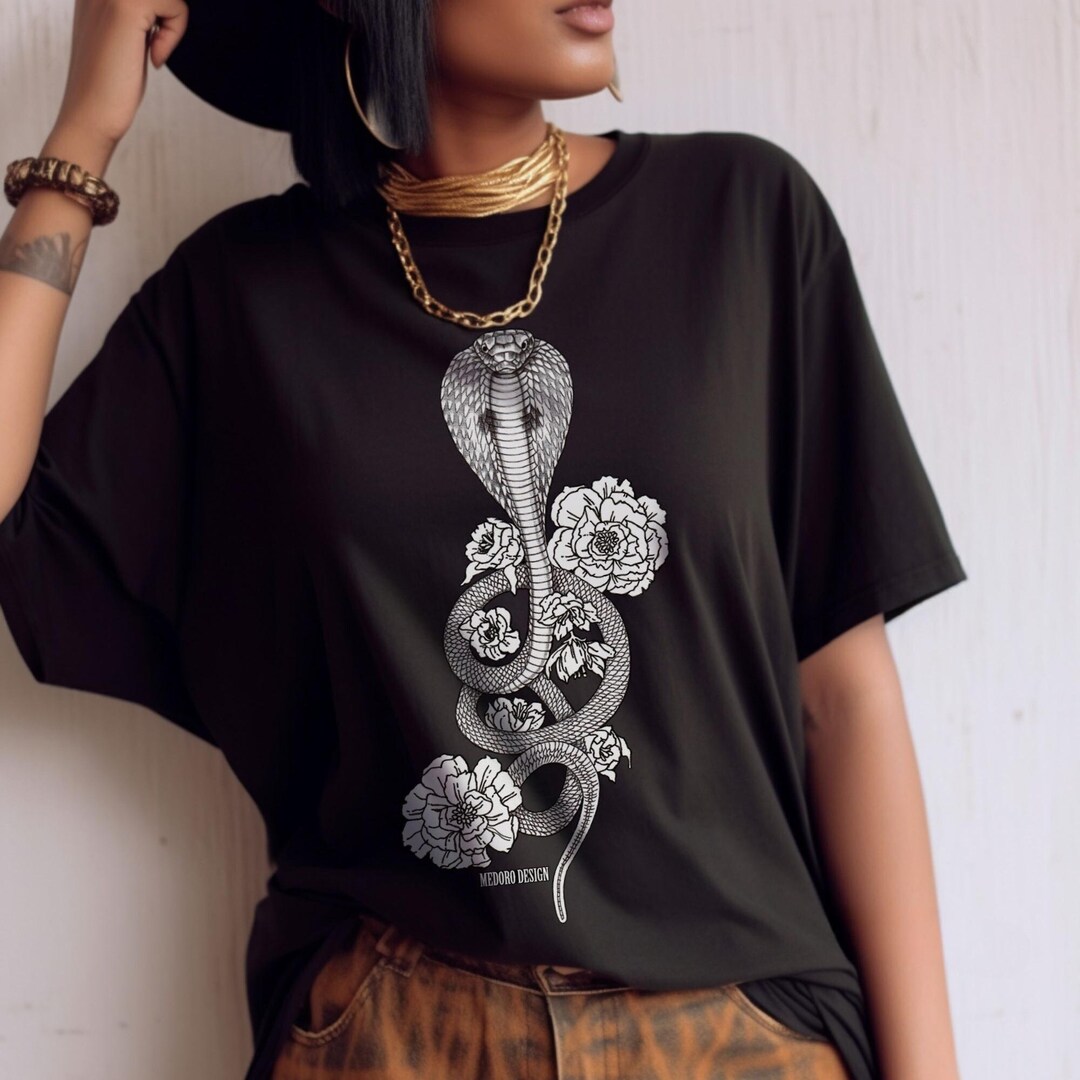 Cobra Snake Shirt, Witchy Aesthetic Snake Graphic Tshirt, Mystical ...