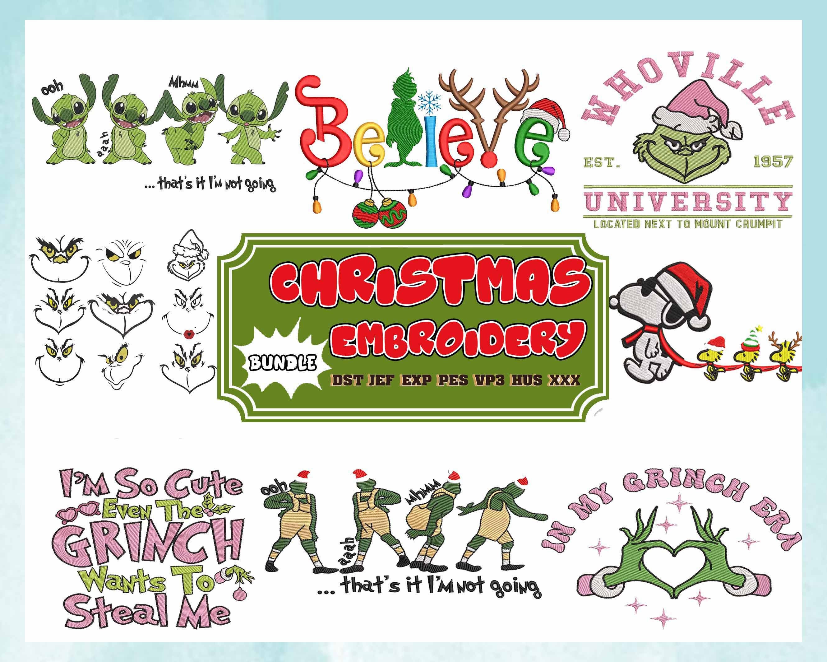 Grinch Face Embroidery Design the Grinch Embroidery Files - Etsy