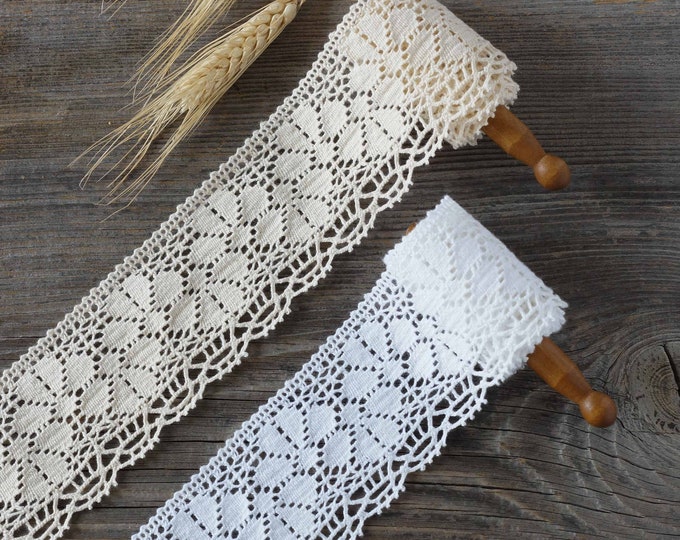 Cotton Crochet Lace Trim by the Yard 1.57 4 Cm for - Etsy