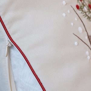 Pine Tree Christmas Pillow Covers, New Year Snowflakes Embroidered ...