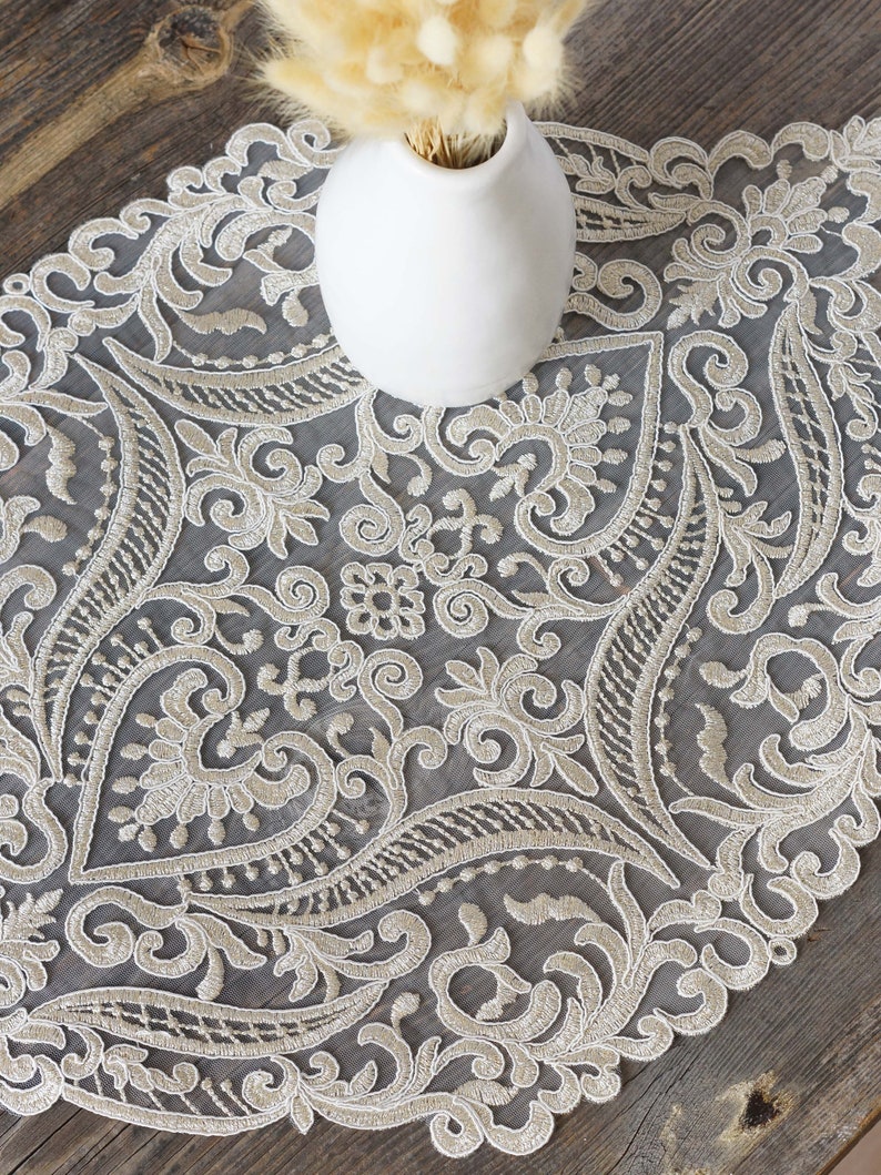 Gold Oval Lace Placemat Victorian Vintage Style Doily - Etsy