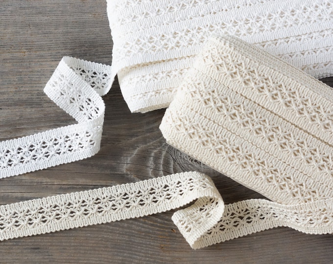 Cotton Crochet Lace Trim by the Yard 1.57 4 Cm for - Etsy