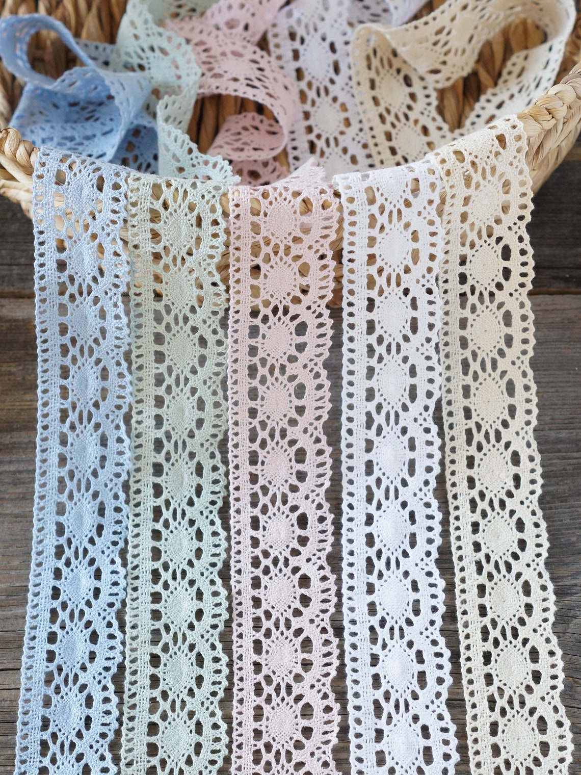 Cotton Crochet Lace Trim by the Yard 1.57 4 Cm for | Etsy