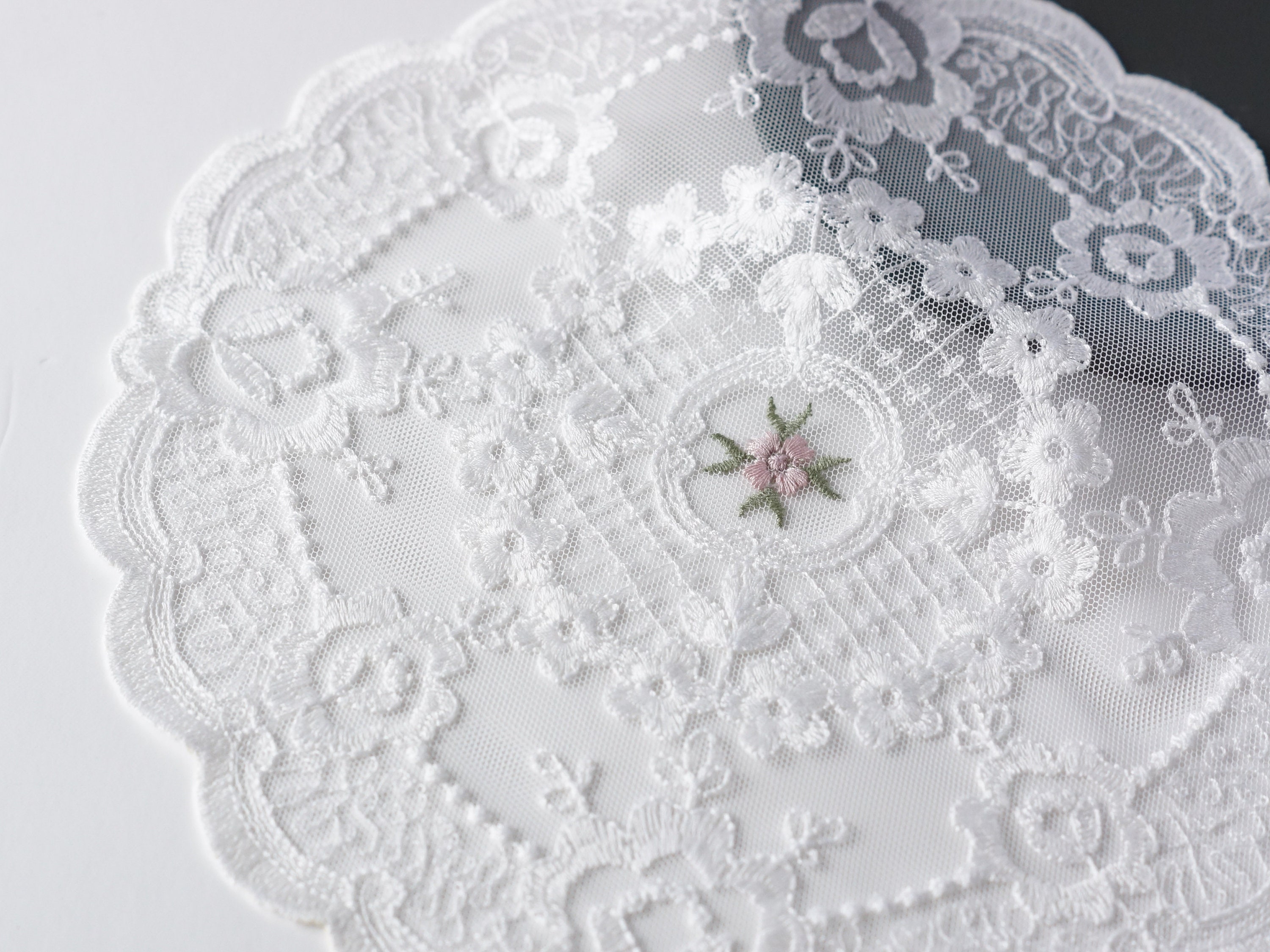 White Round Lace Doily Vintage Style Cotton French Lace Doily - Etsy