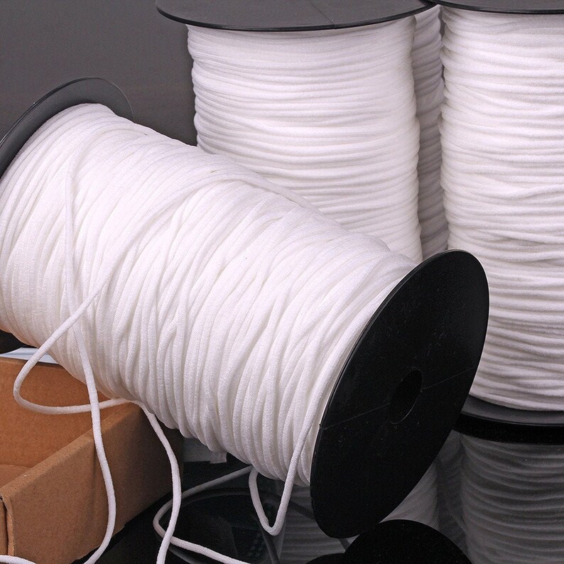 White Elastic Cord 21.87 Yards 20 M Super Soft Elastic for - Etsy