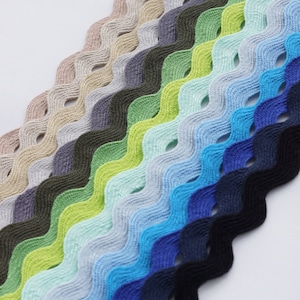 3/4 Cotton Ric Rac Trim, by the Yard, 0.70 1.8cm Jumbo Rick Rack, Zig ...