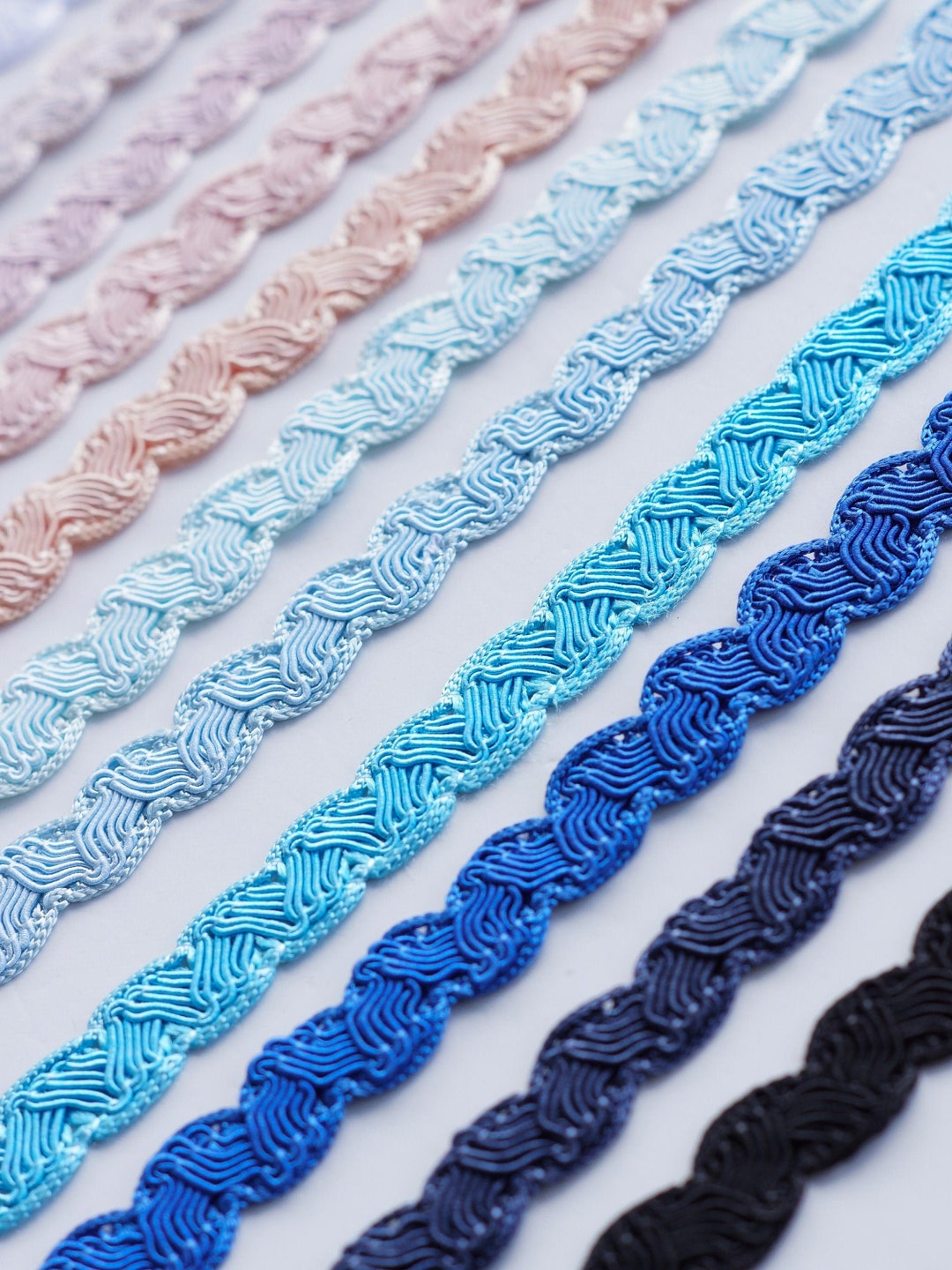 Braid Gimp Trimming by the Yard, 0.7"(18mm) 24 Colors - 1.09 Yards (1m ...