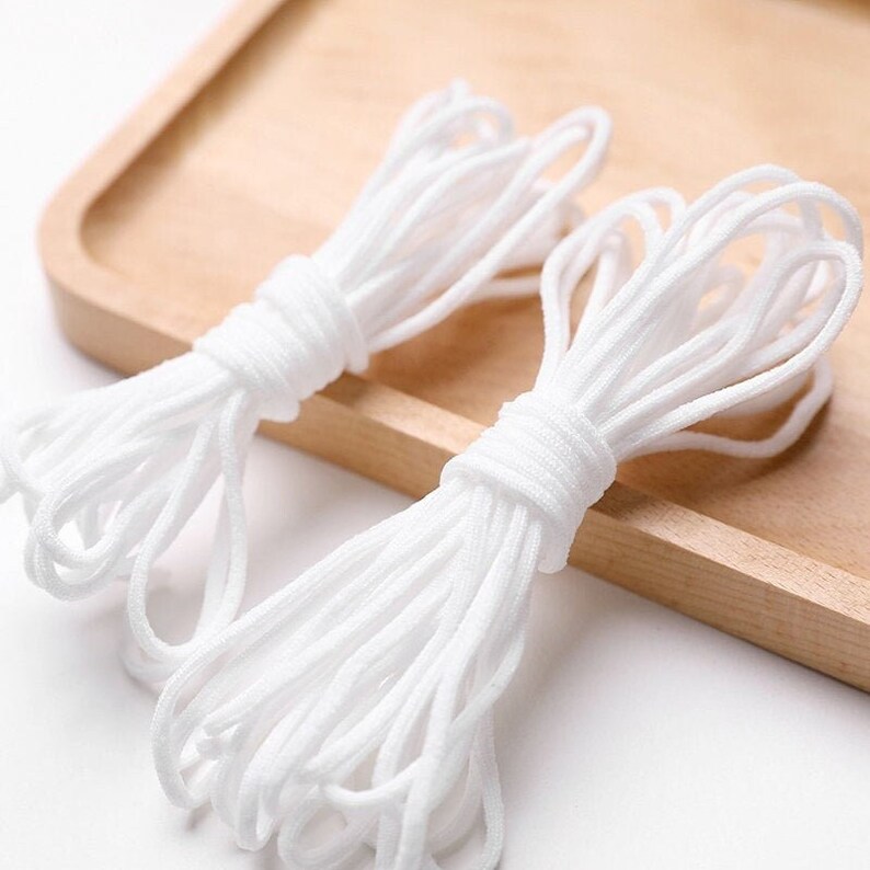 White Elastic Cord 21.87 Yards 20 M Super Soft Elastic for - Etsy