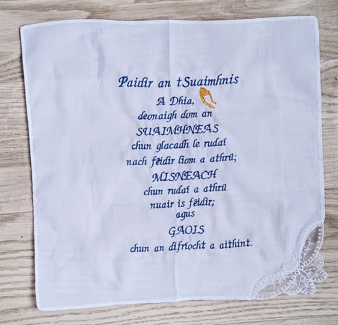 Ciarsúr Bróidnithe (paidir an Tsuaimhnis) - Etsy