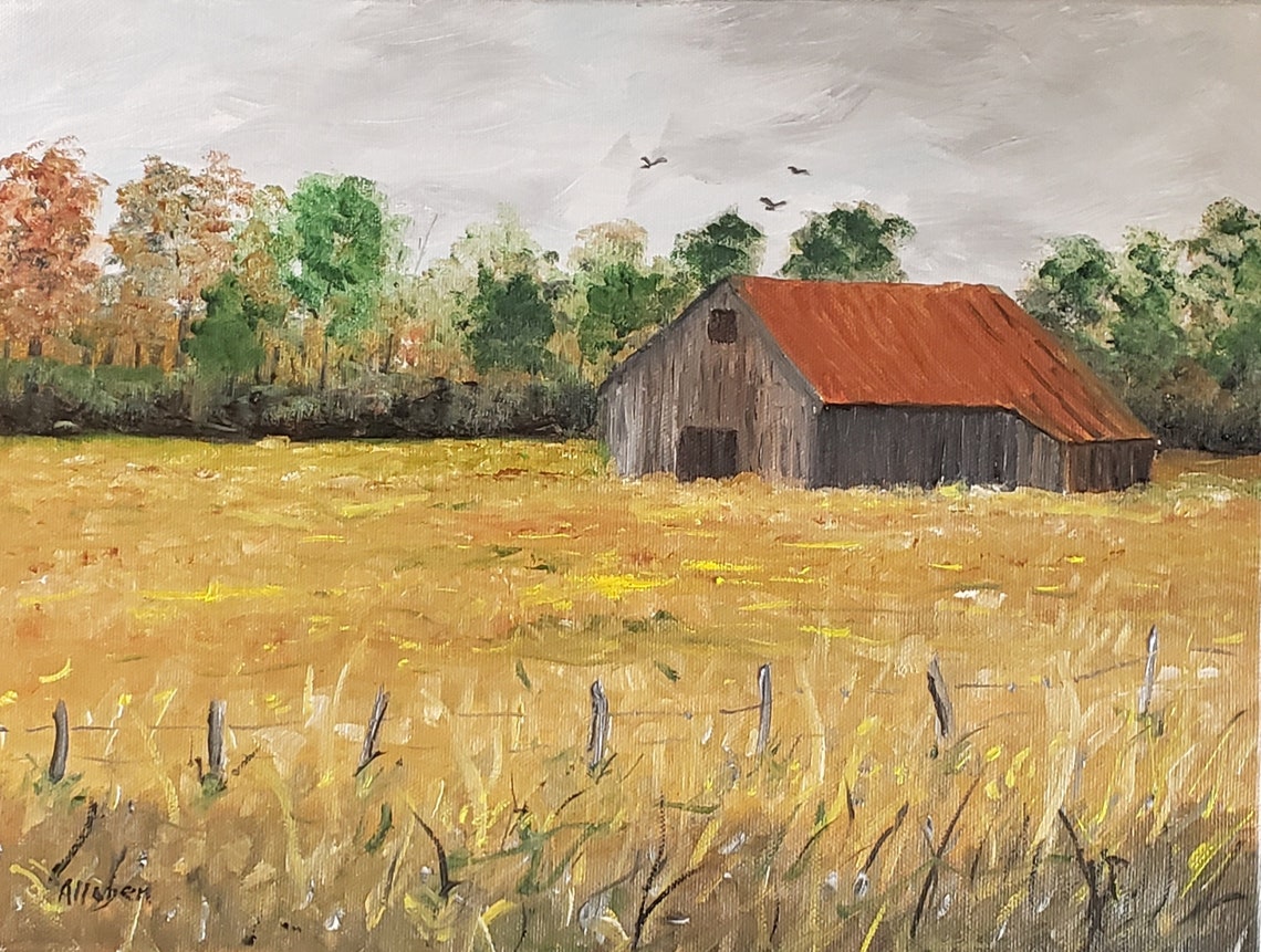 Old Georgia Farm Barn Canvas Print - Etsy