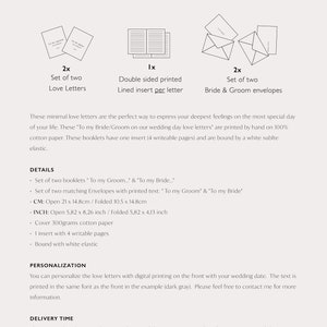 Personalized Love Letter | to My Bride/groom on Our Wedding Day Letters ...