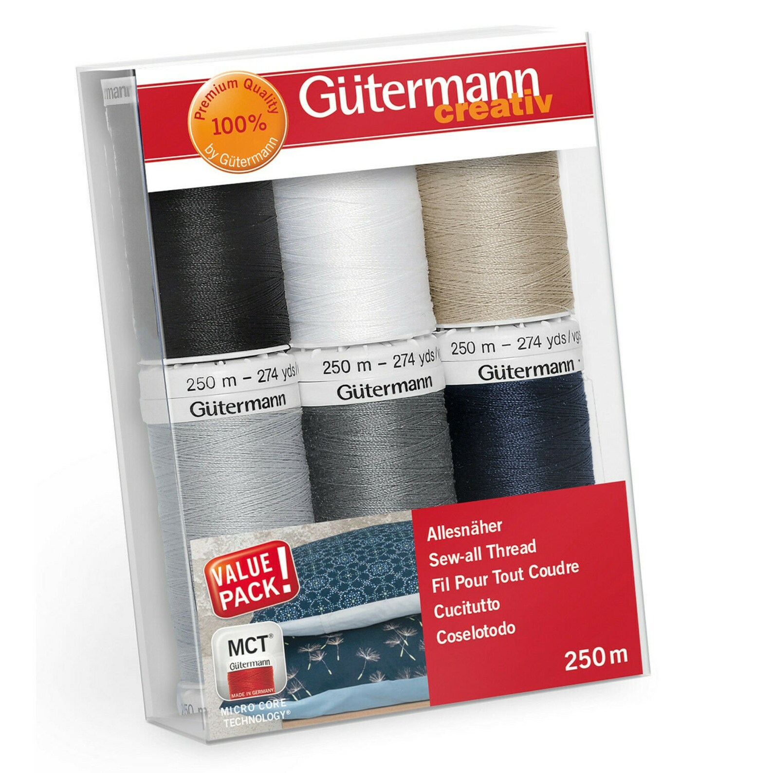 Gutermann Thread Set Sew-all 250m 6 Reels - Etsy