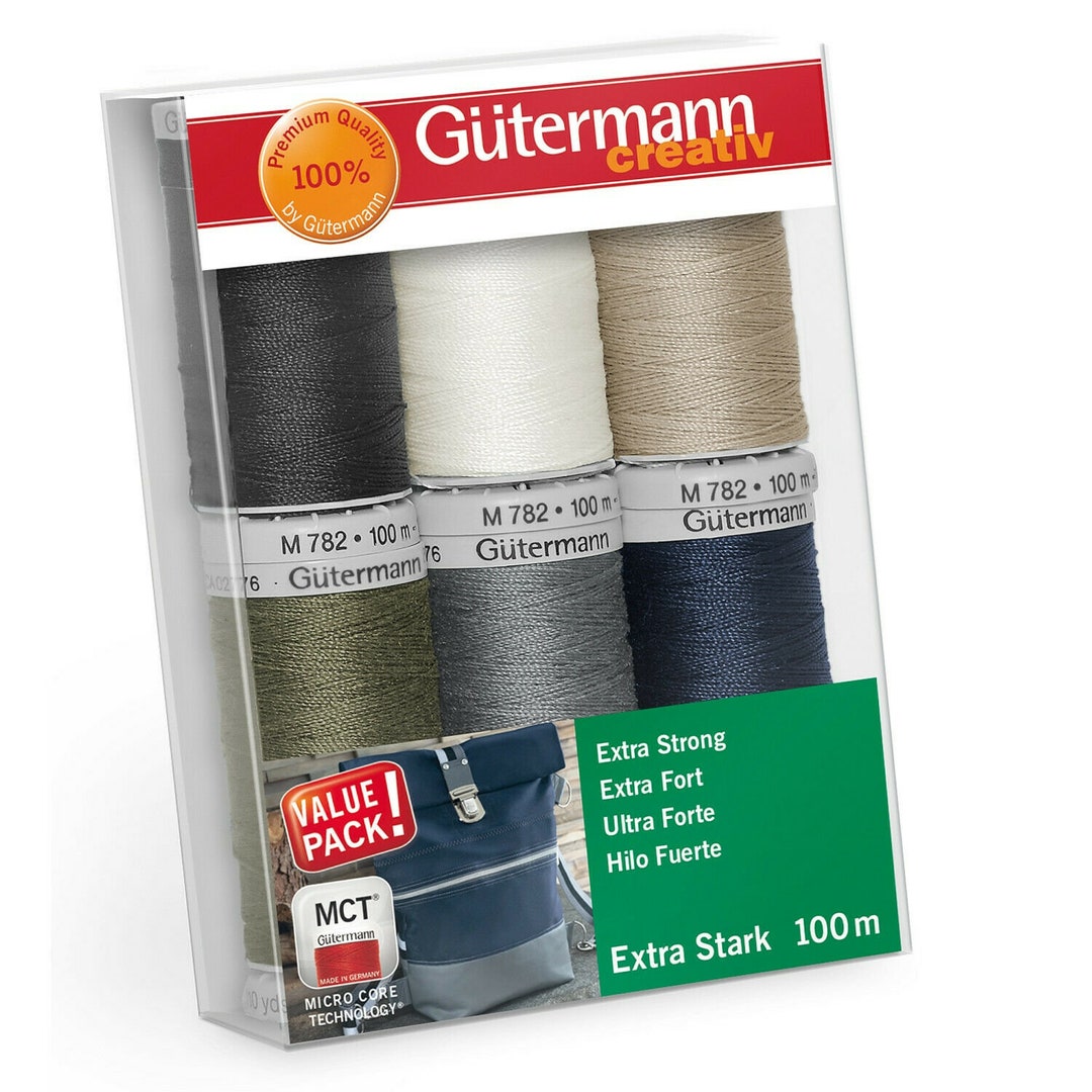 Gutermann Extra Strong Assorted Sewing Thread Set 100mtr 6 reels - Etsy ...