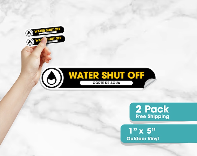Decal Sticker Main Water Shut-off Quality Signage Clear Guidance Safety ...