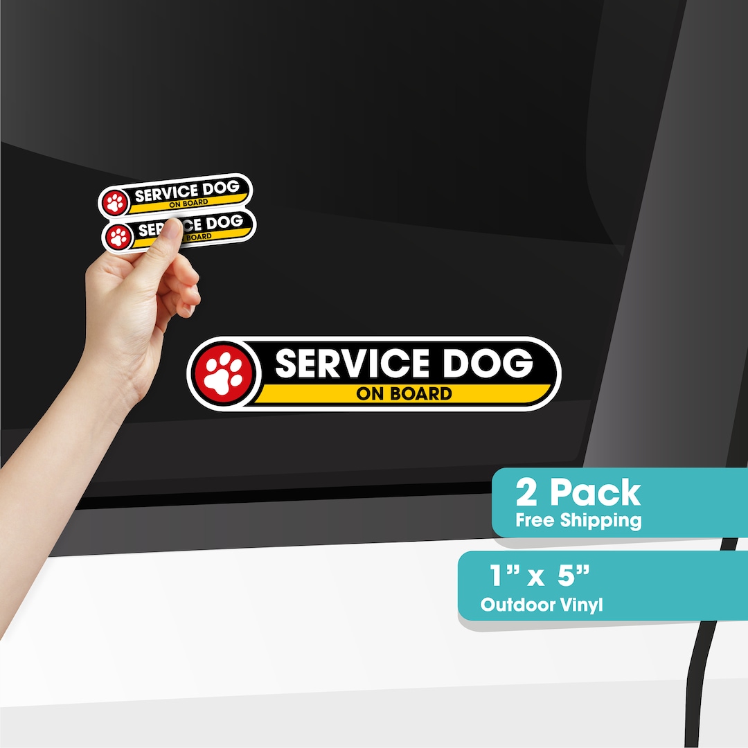 Service Dog on Board Small Sticker for Cars | Service Dog in Car Small ...