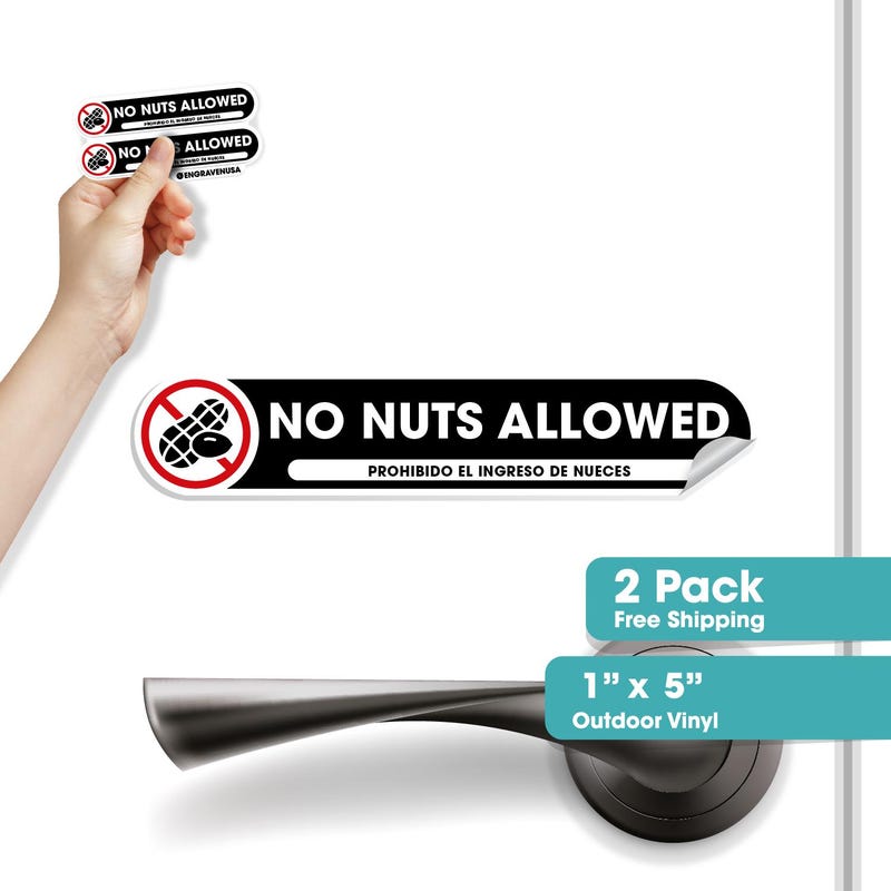 Nut Free Zone Sign - Etsy