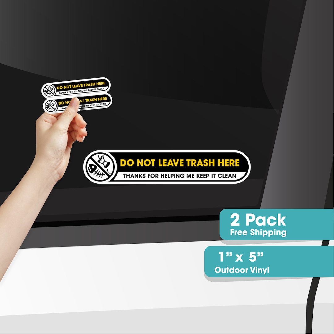 Do Not Leave Trash Here Stickers | Don't Leave Garbage Here Vinyl ...