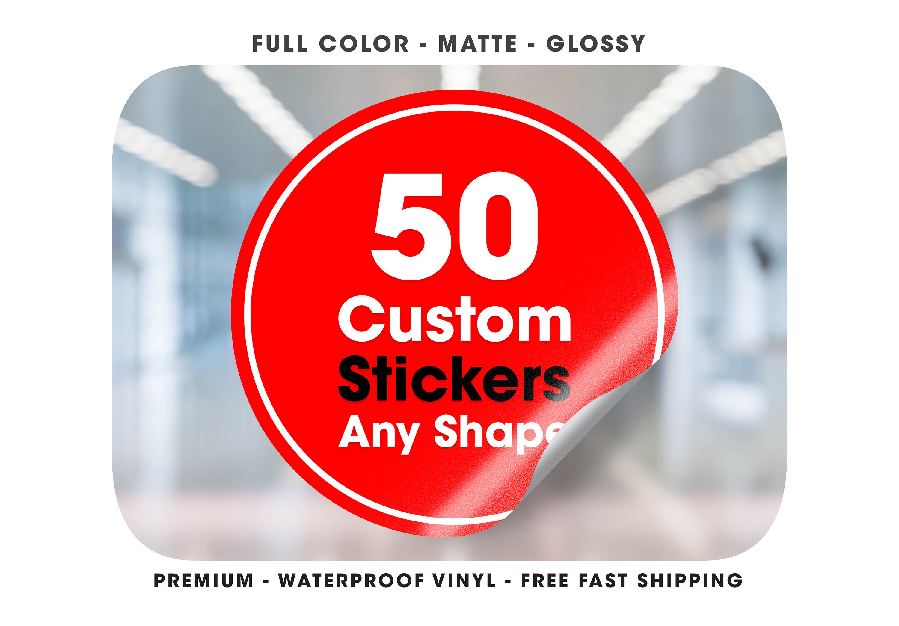 Vinyl Best prices 50 Custom Stickers Cut To Any Shape | Etsy