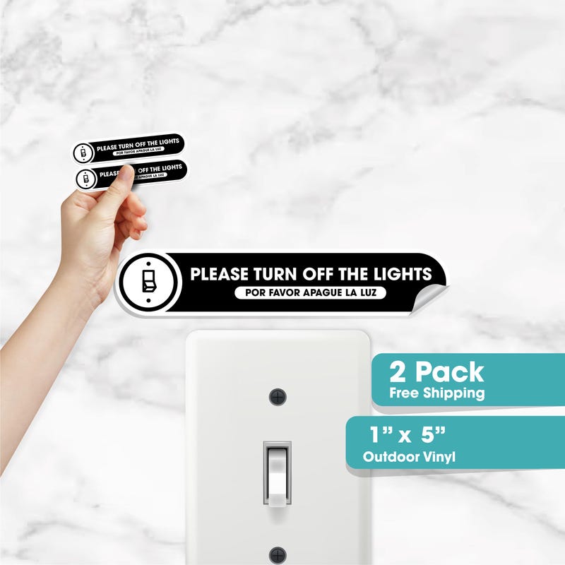 Please Turn off Lights Sign - Etsy