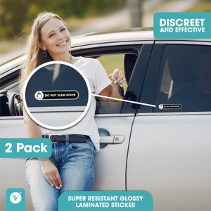 Do Not Slam Door Sticker Sign - Car Window Sign - Door Waterproof ...