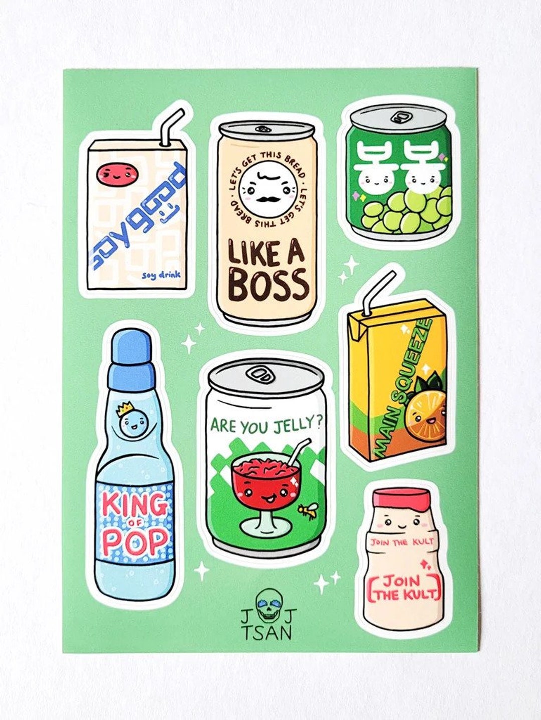 Drinks All Round A6 Sticker Sheet - Etsy