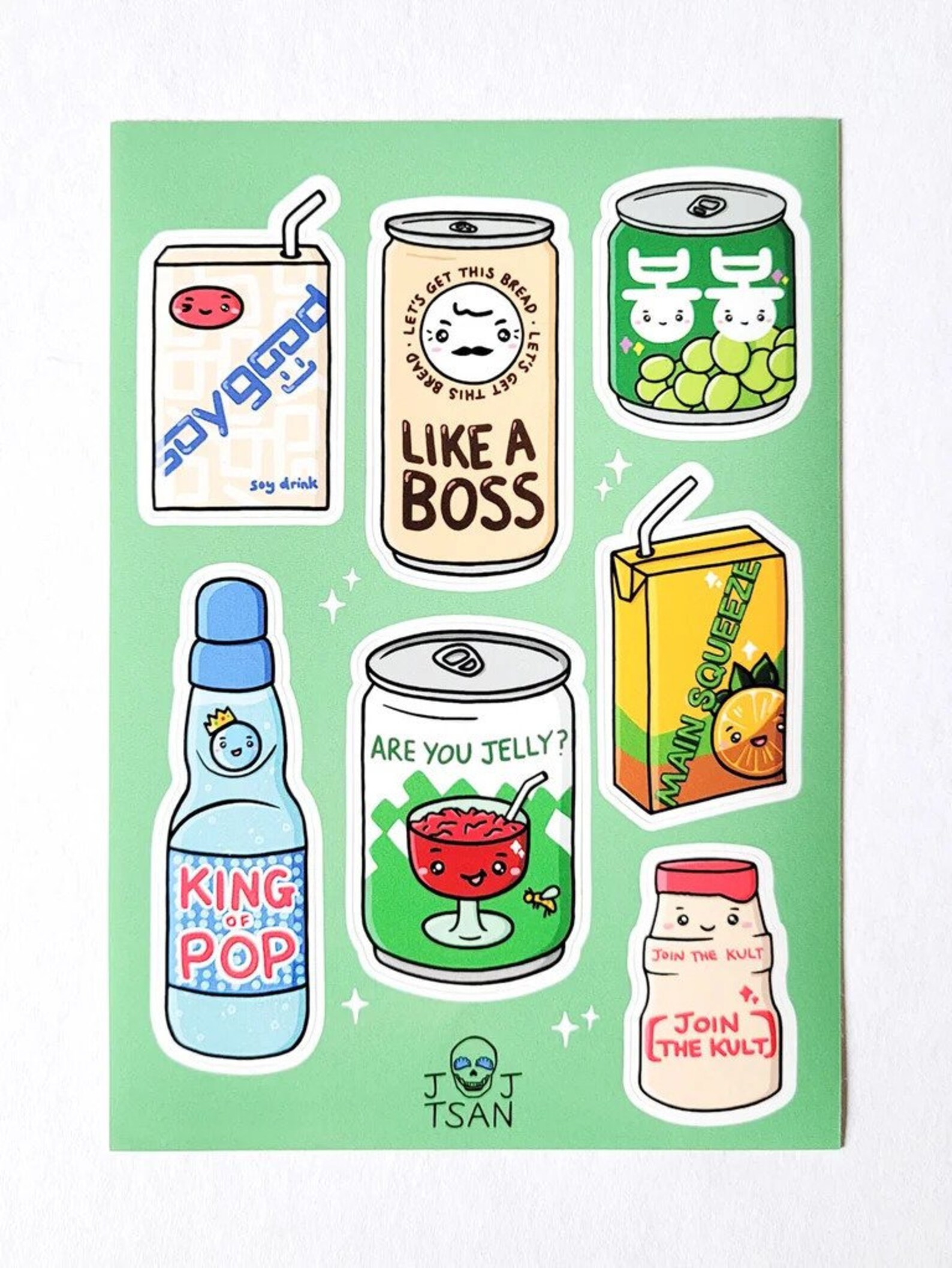 Drinks All Round A6 Sticker Sheet - Etsy