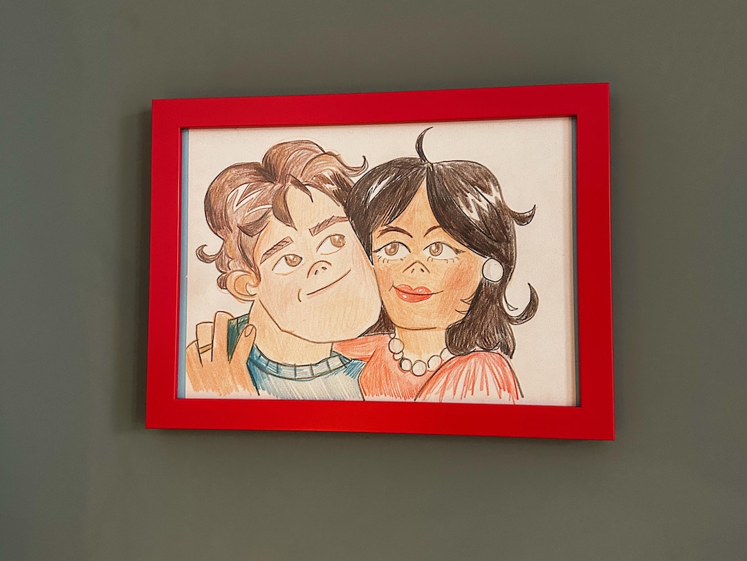 Custom Hand-drawn Portraits in Frame - Etsy