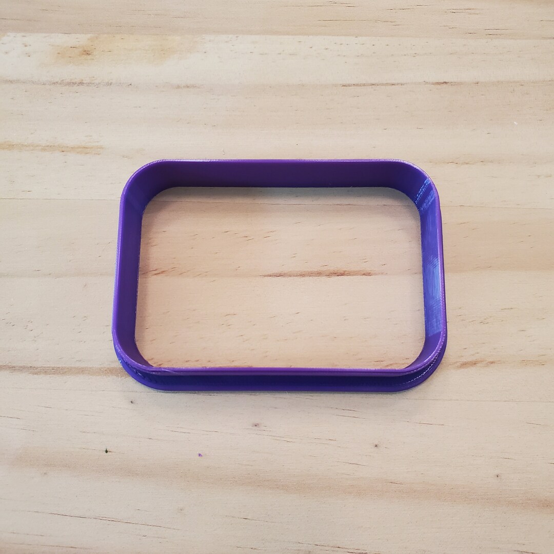 Rounded Corner Rectangle Cookie Cutter and Fondant Cutter and Clay ...