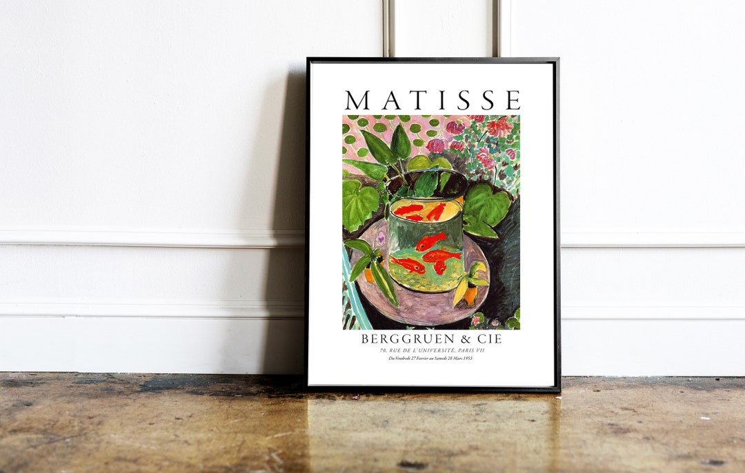 Henri Matisse Fish Bowl Exhibition Painting Poster, Art Print, Minimal ...