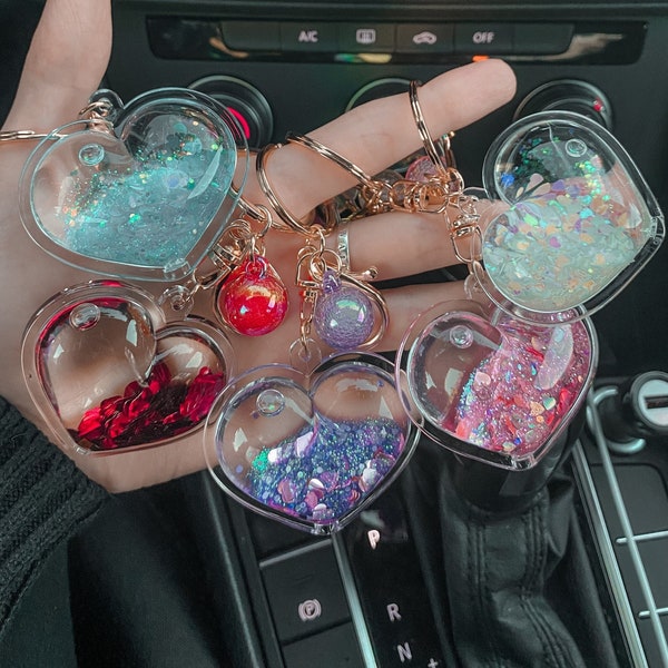 Liquid Keychain - Etsy