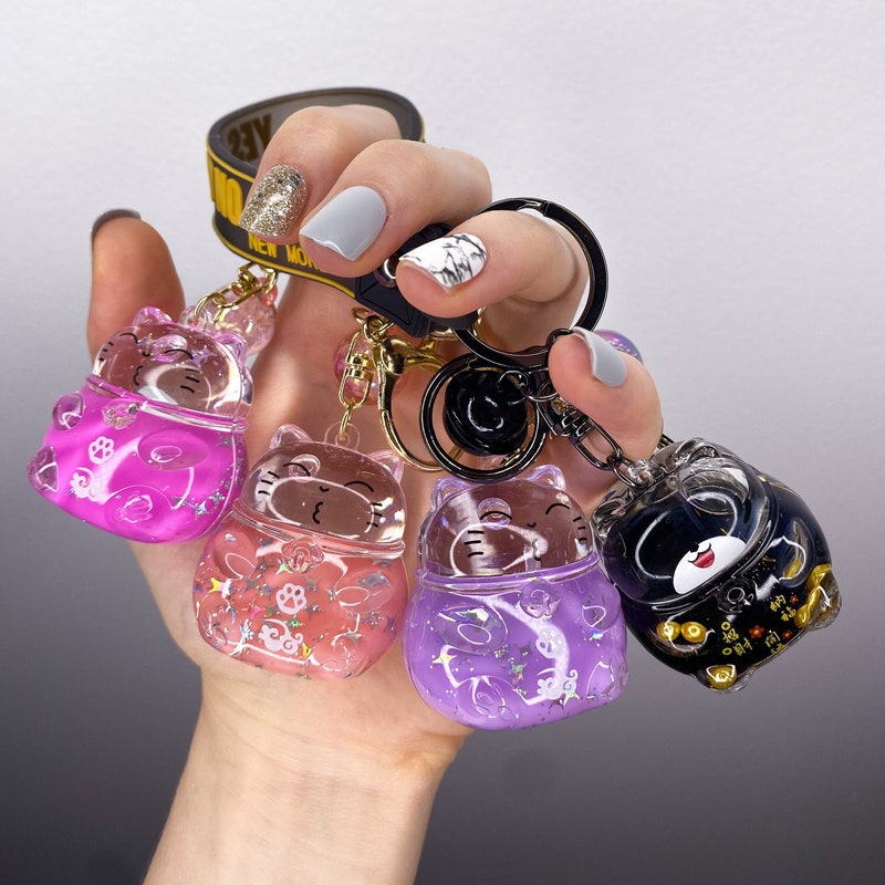 Liquid Keychain - Etsy
