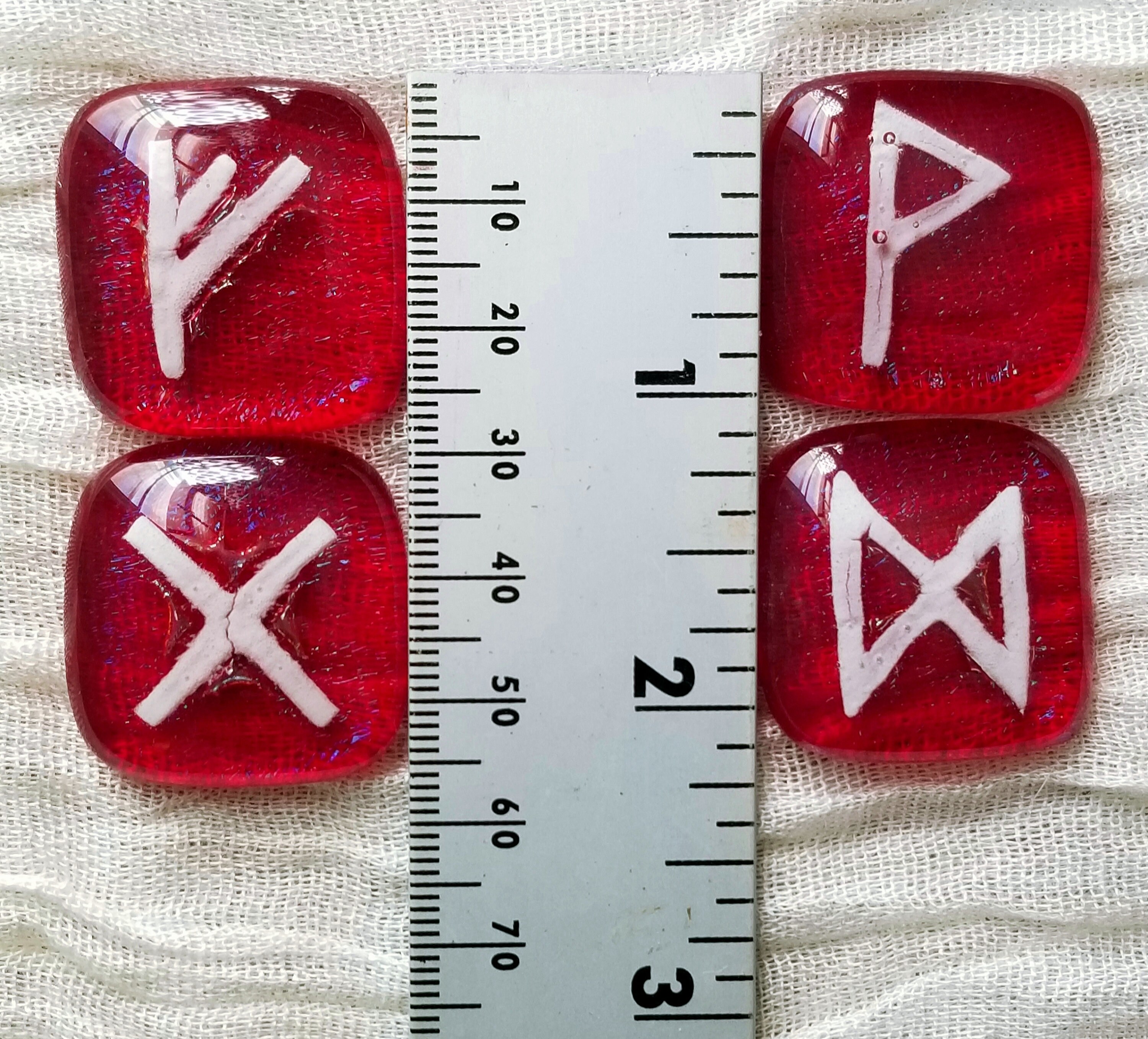 Corazón de Hart Runes Vidrio iridiscente fundido Vidrio - Etsy España