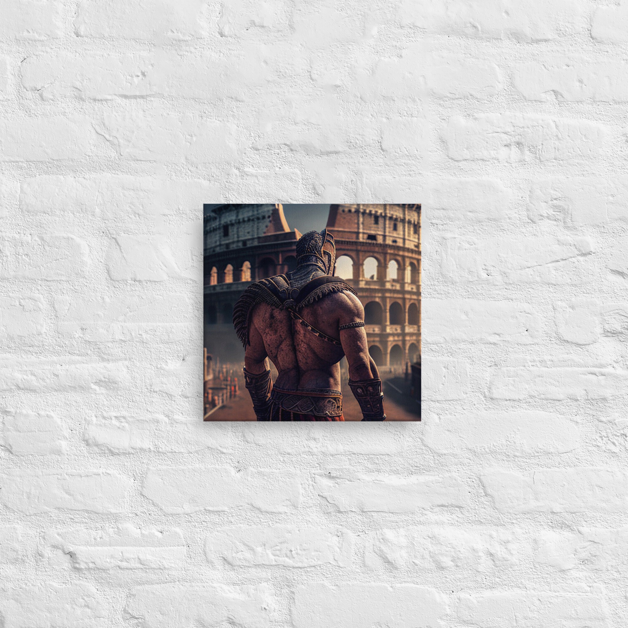 Gladiator Canvas With Colosseum Background - Etsy