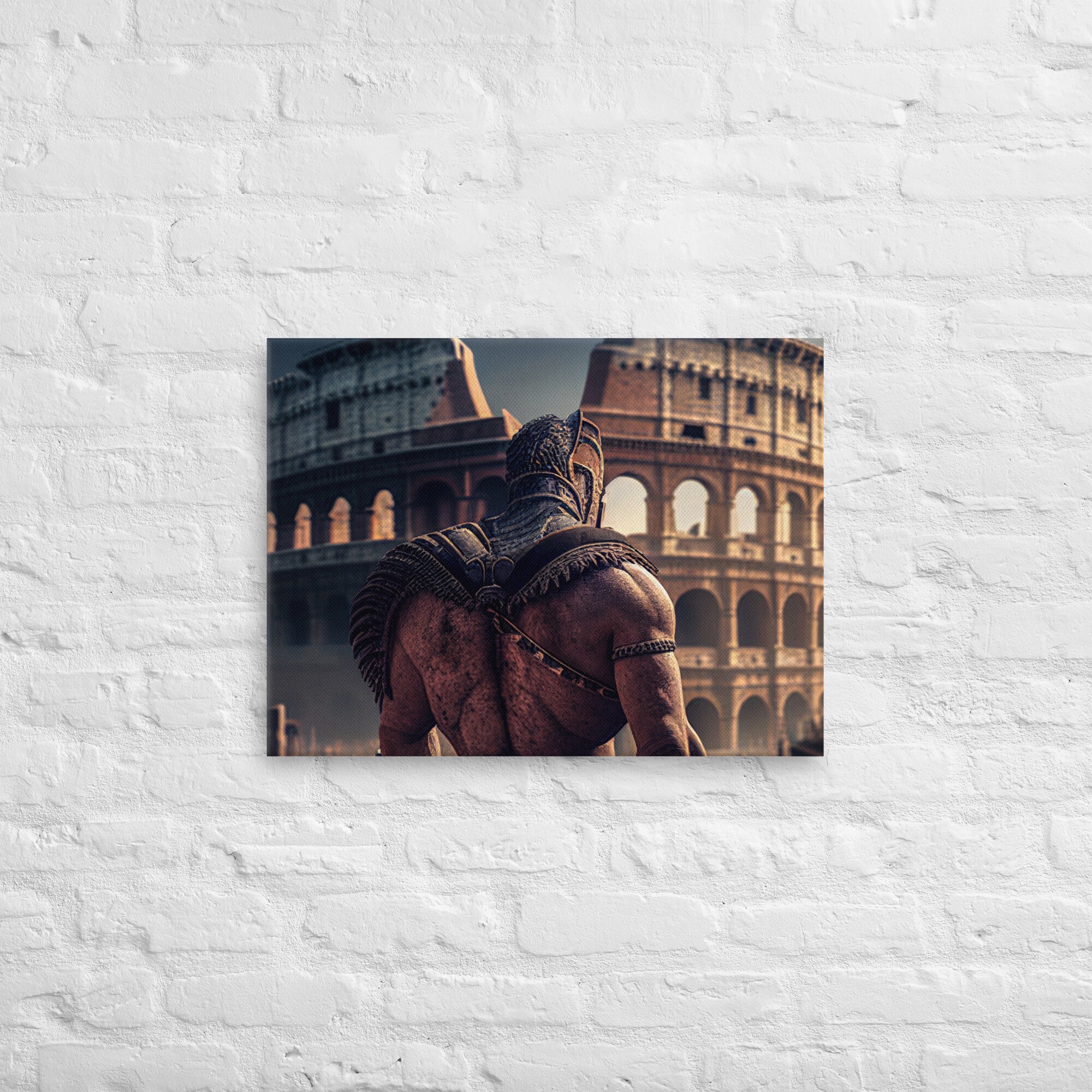 Gladiator Canvas With Colosseum Background - Etsy