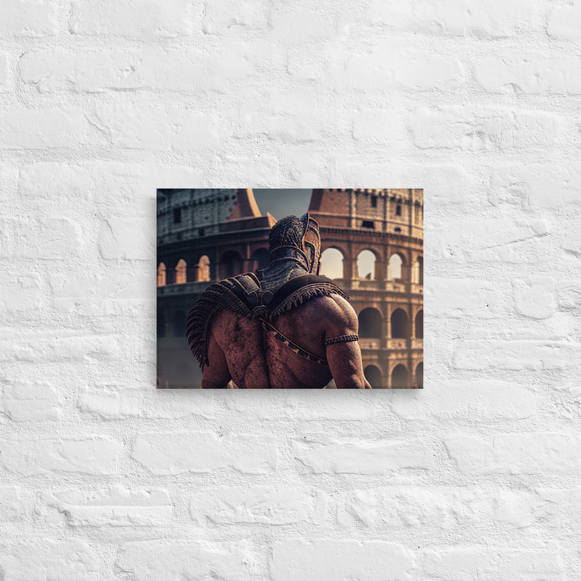 Gladiator Canvas With Colosseum Background - Etsy