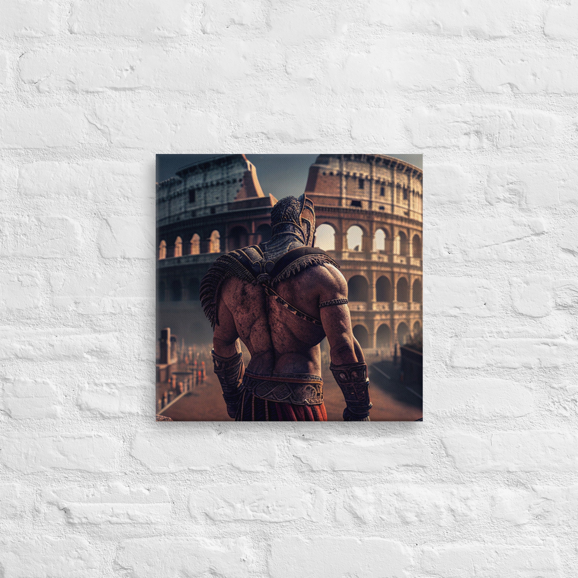 Gladiator Canvas With Colosseum Background - Etsy
