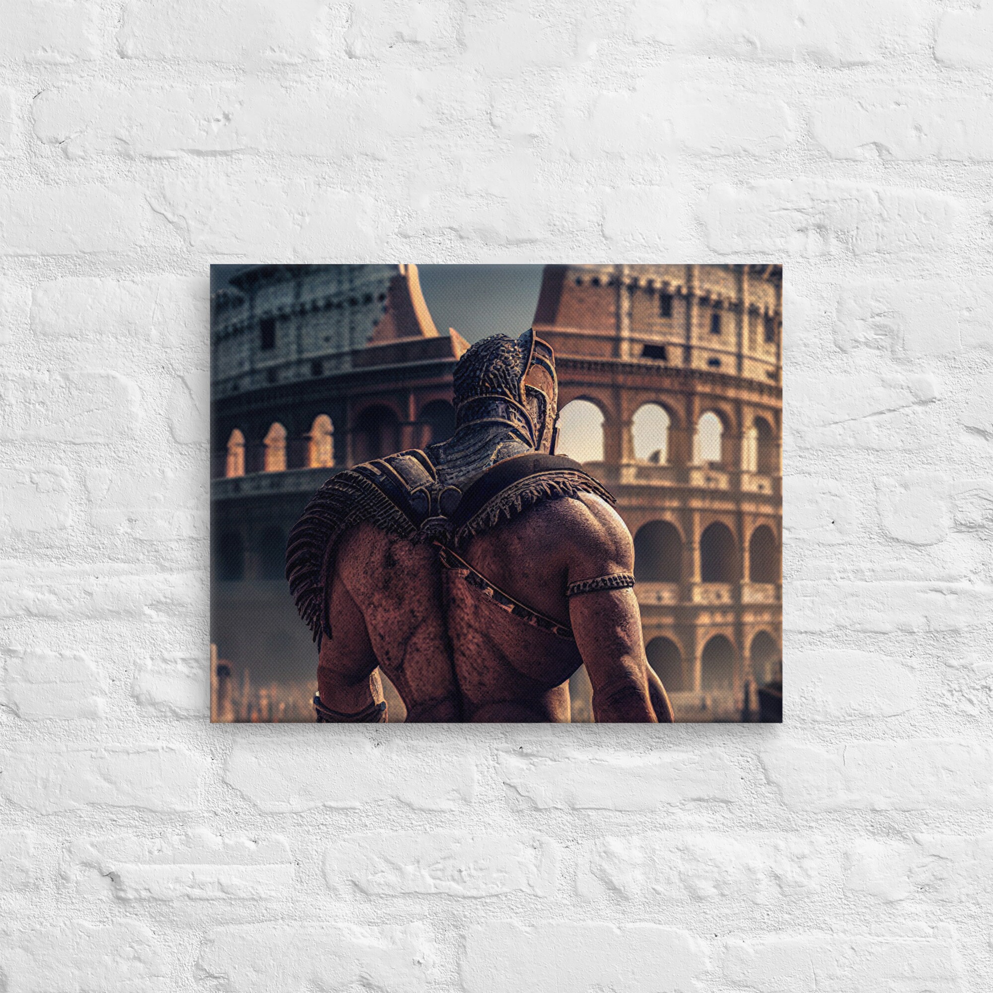 Gladiator Canvas With Colosseum Background - Etsy