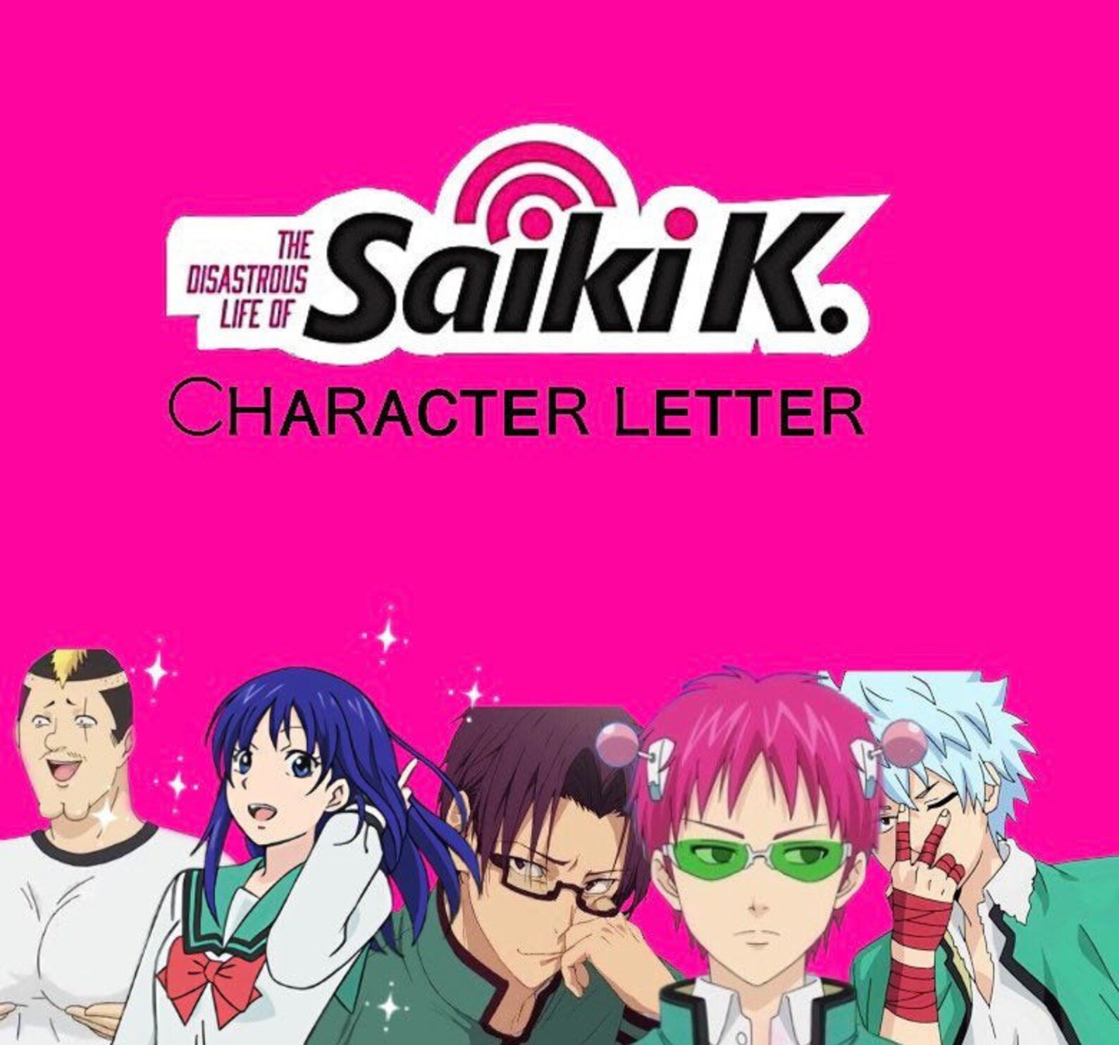 Saiki K Character Letter | Etsy