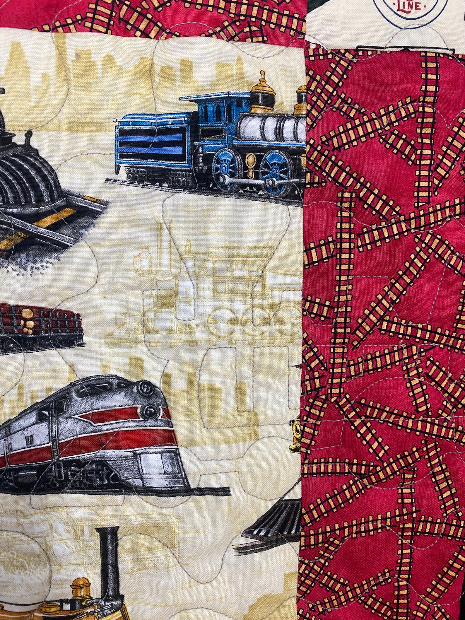 All Aboard Train Quilt - Etsy